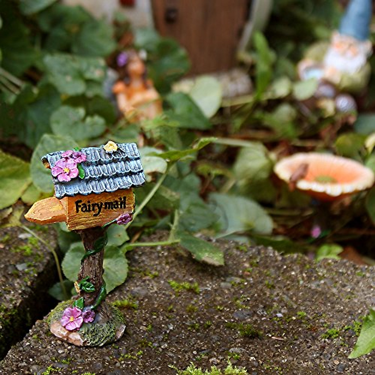 NW Wholesaler 2.5 Inch Miniature Fairy Garden Failymail Mailbox - Supplies, Furniture, Tools, Animals and Accessories for Fairy Gardens