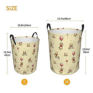 QHMY Laundry Hamper Laundry Baskets Laundry Bags Waterproof Foldable with Handles Large Round Storage Bags 38/62L Family/Kids/Bathroom/Bedroom/Dorm Black