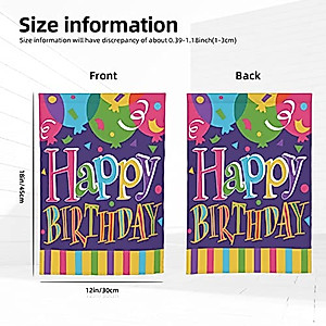 Happy Birthday Garden Flag Double Sided Yard Sign Colorful Garden Flag Banner for Indoor Outdoor Home