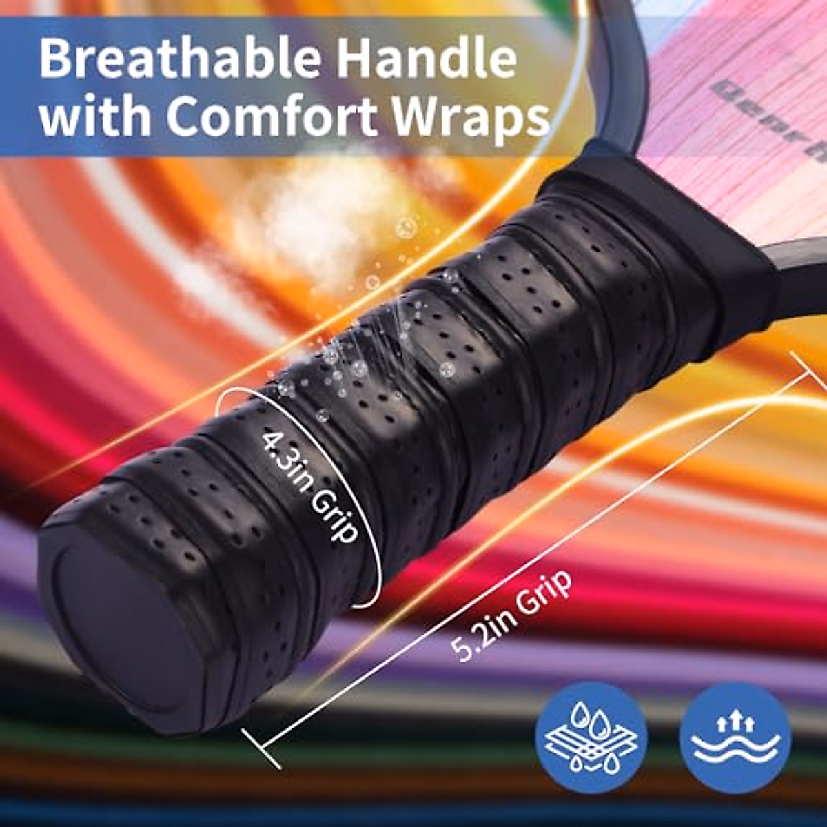 Pickleball Paddles Set of 4, Pickleball Rackets Honeycomb Core Pickleball Set Includes 4 Pickleball Paddles+4 Pickleball Balls+1 Bag (Wood)