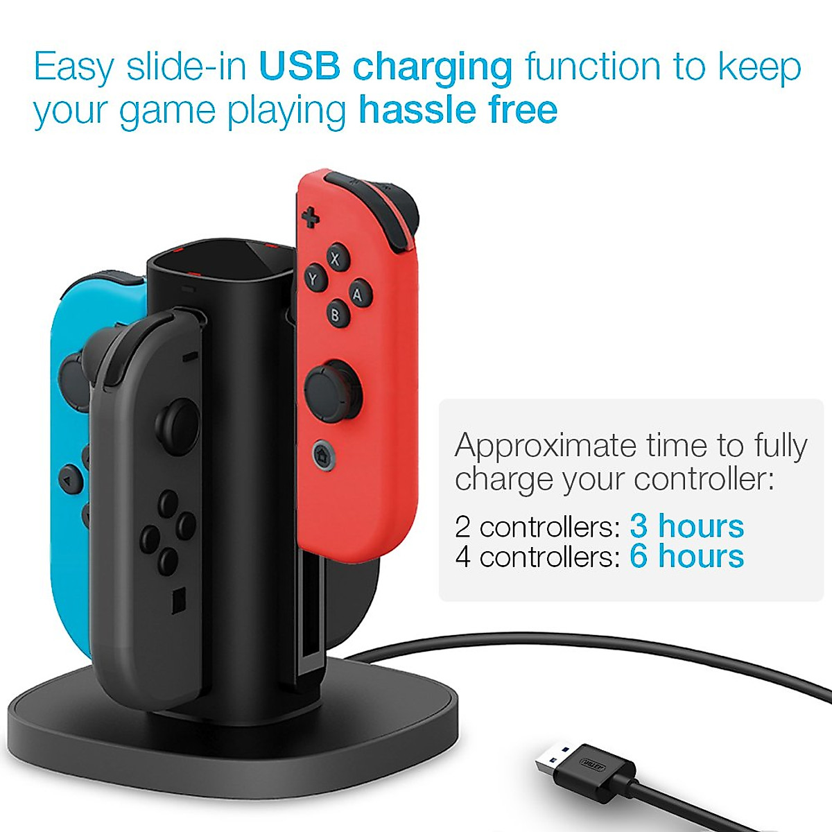 Centeni Joy Con Charging Dock Switch Controller Charger Station for Nintendo Switch 2017& Nintendo Switch OLED Joy-Con