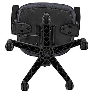 Flash Furniture Flash Fundamentals Mid-Back Gray Mesh Swivel Task Office Chair with Pivot Back and Arms