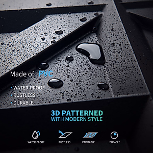 Art3d PVC 3D Wall Panel, Decorative Wall Tile in Black 12-Pack 19.7"x19.7"