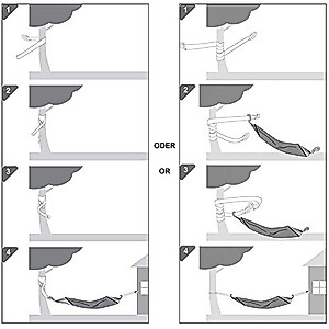 SONGMICS Double Hammock, 98.4 x 59.1 Inches, 660 lb Load Capacity, with Hanging Straps, Carabiners, Carry Bag, for Garden, Outdoor, Camping, Blue and Yellow Stripes UGDC15YU