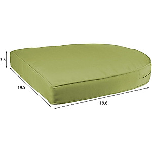 Jeco Honey Wicker Chair with Green Cushion