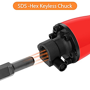 ZENY 2200W Heavy Duty Electric Demolition Jack Hammer Concrete Breaker Drills w/Case, Gloves 2 Chisel 2 Punch Bit Set