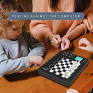 Electronic Chess Set, Computer Chess Game, Chess Set Board Game, Portable Travel Chess Computer Set for Adults, Unique Chess Sets Pen with Large Display Gift