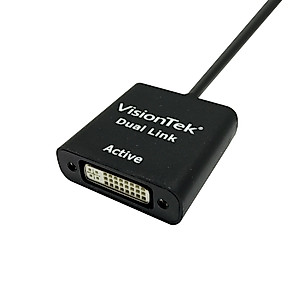 VisionTek DisplayPort to DVI-D Dual Link Active Adapter, 7 Inches, Male to Female, for Lenovo, Dell, HP, Desktop Graphics and More (900639)