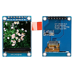 1.3 Inch IPS Color LCD Display Module 240x240 RGB 3.3V SPI ST7735 Vivid and Intuitive, 4 Mounting Holes for Arduino