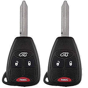 SCITOO 2pcs Key Fob Keyless Entry Remote Shell Case & Pad fit 1998-2000 for Chrysler 200 2002-2010 for Chrysler Aspen 2005-2015 for Chrysler Pacifica 4 Buttons M3N65981772