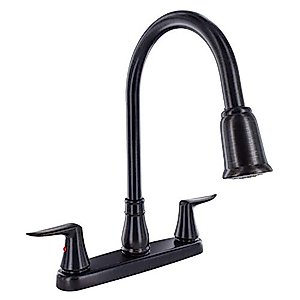 VALTERRA PF221503 Faucet 8" Deck Rubbed Bronze Hi-Arc Spout Pull-Down 2-Handle