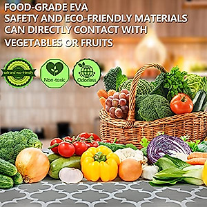 Gantan Cabinet Liners 17.5Inch x 30FT(360") Shelf Liner for Kitchen Cabinets Refrigerator Wire Shelving Non Slip Drawer Mat for Kitchen Bathroom Dresser Drawer Fridge (Grey)