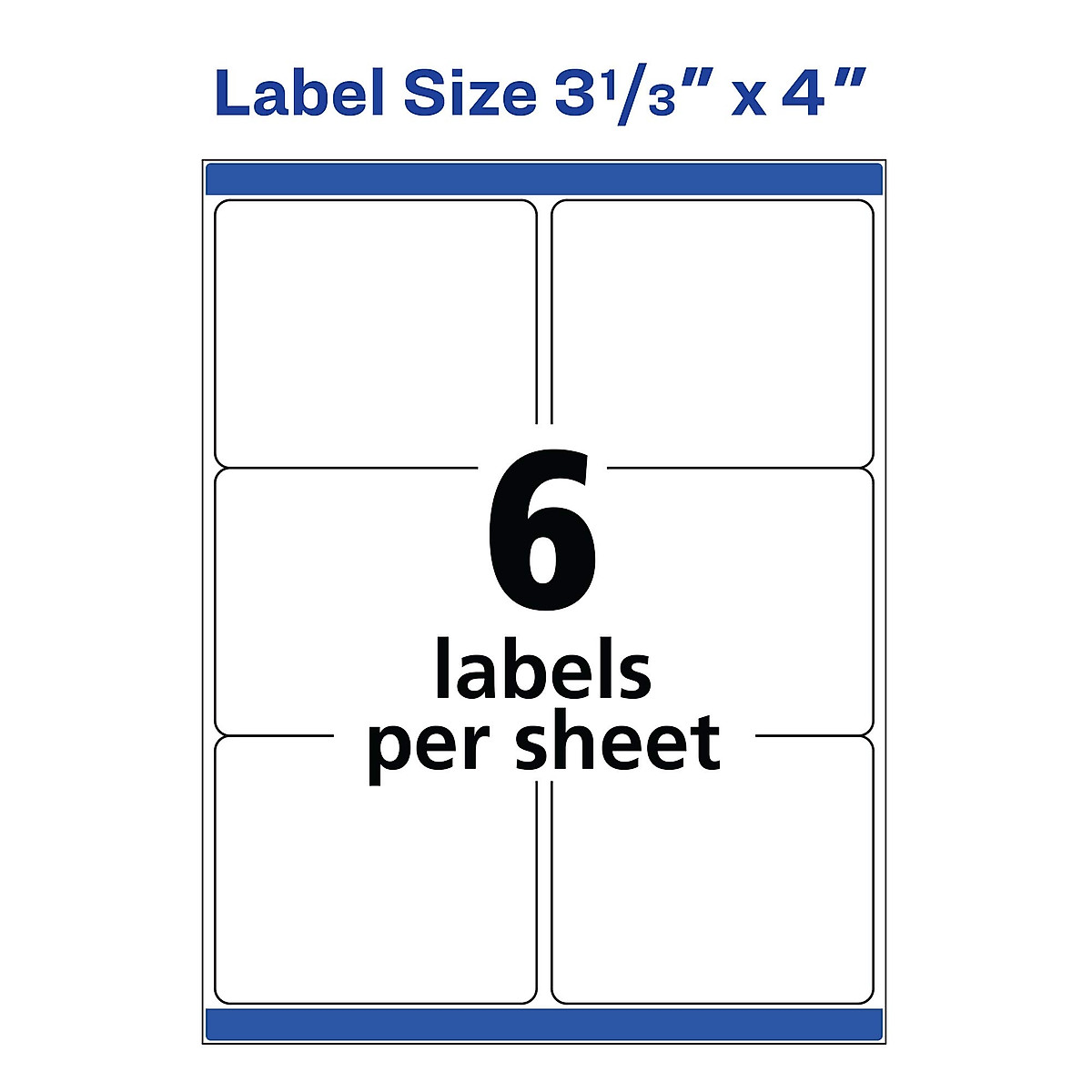 Avery Shipping Address Labels, Inkjet Printers, 150 Labels, 3-1/3x4 Labels, Permanent Adhesive, TrueBlock (8164), White
