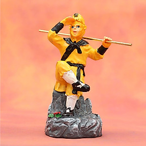 LWZ 4 Pcs Journey to The West Figurine Set, Resin Monkey King Monk Pig Cute Character Figurine for Miniature Figure Fairy Garden Home DIY Cake Decoration Set