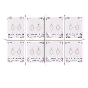 I Can't Say"I Do" Without You | Bridesmaid Earrings for Women 1-4-6-8 Sets Marquise Shape Drop Dangle Earrings for Wedding Gifts (GOLD - 8 SETS)