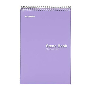 Mintra Office Steno Books - (Pastel 8PK - Lavender, Sage, Salmon, Spring Pink) - Narrow Ruled Paper, 6" x 9", 100 sheets for Writing Notes in School, University, College, Work, Office