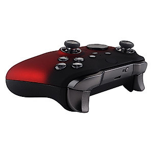 eXtremeRate Shadow Scarlet Red Soft Touch Grip Faceplate for Xbox One Elite Series 2, Front Housing Shell Cover Replacement Kit for Xbox Elite 2 Core Controller Model 1797 - Controller NOT Included