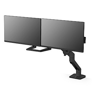 Ergotron – HX Dual Monitor Arm, VESA Desk Mount – for 2 Monitors Up to 32 Inches, 5 to 17.5 lbs Each – Matte Black