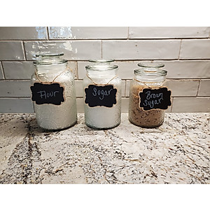 24 Pcs Reusable Mini Wood Chalkboards with Hanging String Erasable, Double-Sided Blackboard for Message Board Signs, Weddings Place Cards, Birthday Parties, Table Numbers, Plants