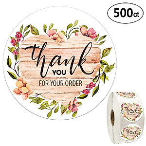500 Thank You for Your Order Stickers, 1.4inch Thank You for Your Business Labels for Bakeries, Handmade Goods & Small Business Owners.