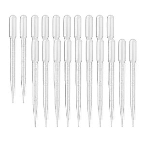 Familyhouse 1/2/3/5ML Disposable Plastic Transfer Pipettes Essential Oils Calibrated Dropper for Lab and Makeup, Pack of 100