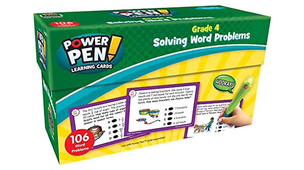 Power Pen Learning Cards for Word Problems - Grade 4