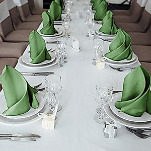 Talvania Cloth Dinner Napkins - 12 Pack Luxuriously Soft & Hotel Quality Cotton Napkins, Brilliant Fabric Napkins (18” X 18”) Perfect for Events, Hotel & Home Use (Olive Green)