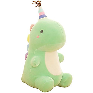 YUESUO Cute Dinosaur Plush Toys,Dino Stuffed Animal,Soft Animal Dino Plush,Birthday Gifts for Kids Girls Boys Green 9.4 Inch