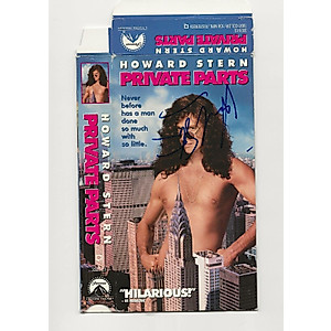 Howard Stern REAL hand SIGNED Private Parts VHS Tape Cover Case JSA COA