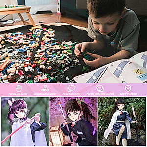 Demon Slayer Swords Building Sets for Girl 8-14, 39in Tsuyuri Kanao Sword Building Block with Scabbard and Stand, Anime Sword Building Toy Demon Slayer Gift Katana, 788 Pcs