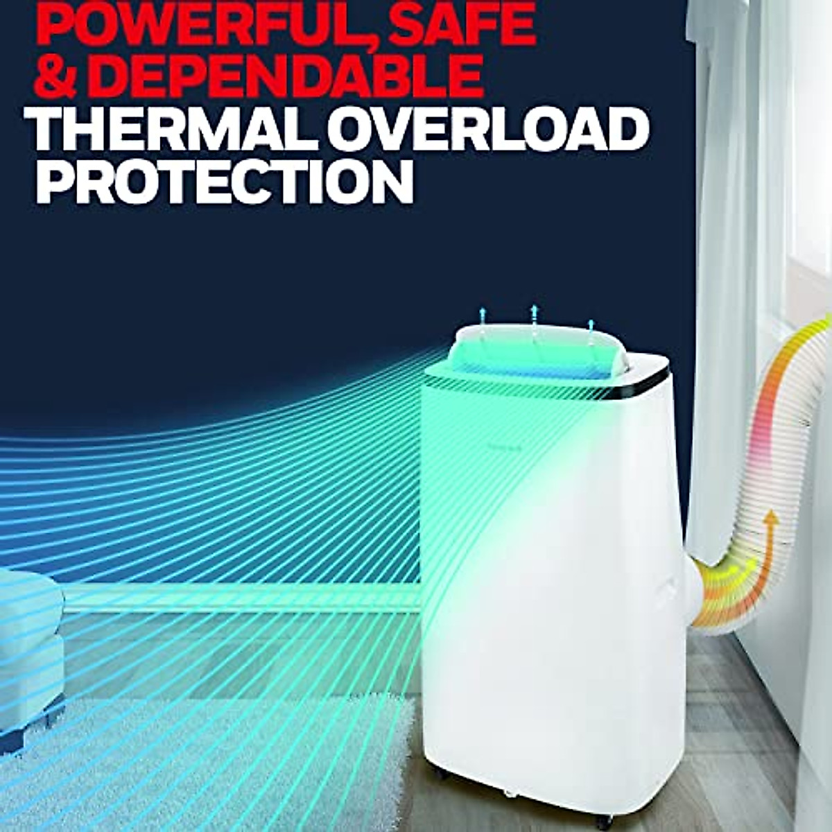 Honeywell 10,000 BTU / 65 Pint Portable Air Conditioner and Dehumidifier, Cools Rooms Up To 450 Sq. Ft, with Fan and Remote Control