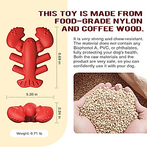 Piuiafey Lobster Dog Toys, Interactive Dog Toys for Aggressive Chewers & Indestructible Dog Chew Toys for Medium/Large Dogs, Great Gift for Pet Day &Mother's Day