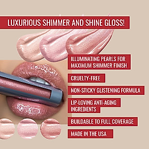 Runway Rogue LuxGloss Lip Gloss Trio, High-Pigment Shimmer Lip Gloss Set, (‘Photo Filter’, ‘Catwalk’, ‘Strike a Pose’)