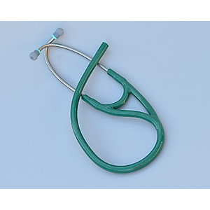 Replacement Tube (dual lumen binaurals) fits ALL leading brand single-head Cardiology Stethoscopes T72 GREEN