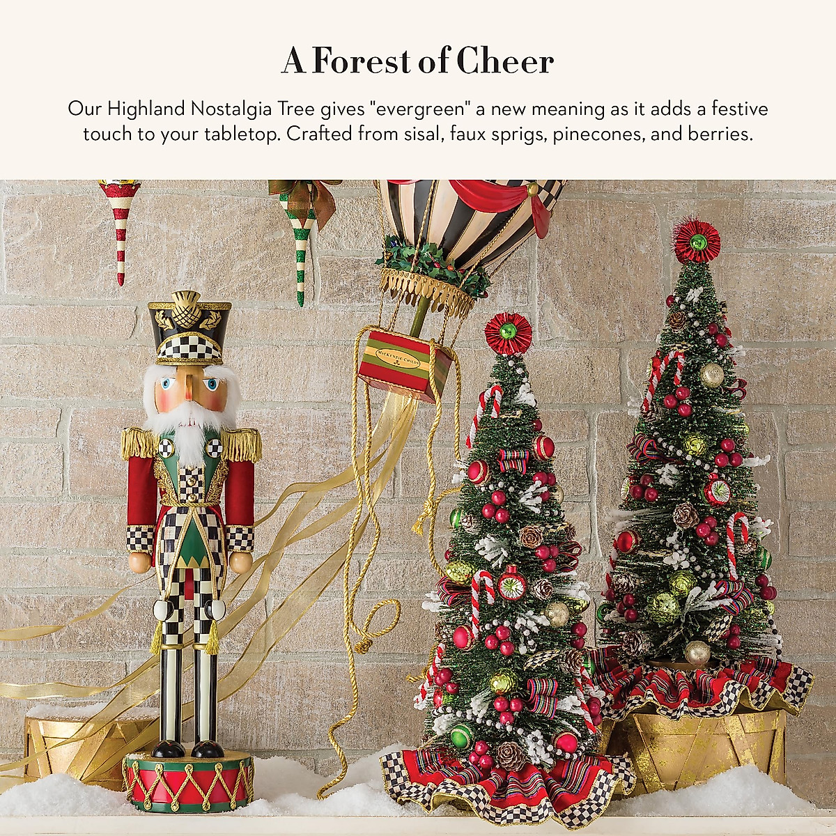 MACKENZIE-CHILDS Tabletop Christmas Tree, Highland Nostalgia