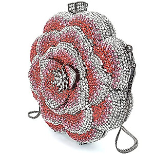 MOSSMON Designer Crystal Evening Clutch Bag Elegant Bride Wedding Party Purse for Women