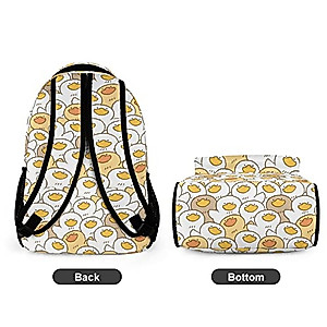 MINBHEBYUD Cute Cartoon Duck Prints Backpack, Lightweight Backpack Casual Daypack, Bookbag for Men Women