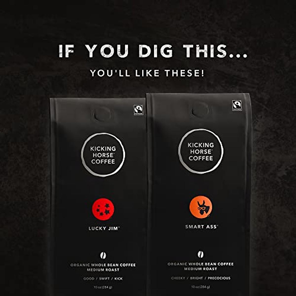 Kicking Horse Coffee, Three Sisters, Medium Roast, Whole Bean, 10 oz