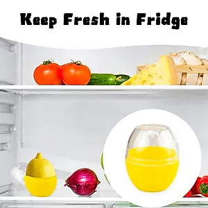 lygchii Lemon Storage, Containers Reusable Lemon Holder Organizer, Saver Fresh Keeper Fruit Storage Holder for Fridge
