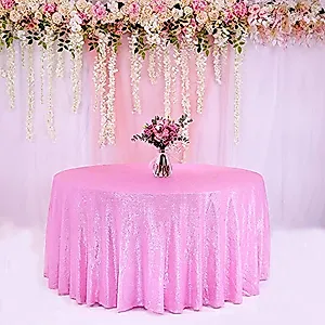 132" Blush Pink Sequin Tablecloth, Sequin Tablecloth, Sequin Table Cloths Blush Pink Table Sequin Linens for Wedding