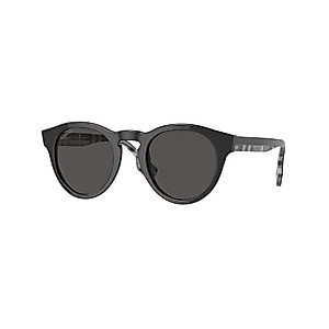 BURBERRY Reid BE4359 399687 49MM Black/Dark Grey Phantos Sunglasses for Men + BUNDLE With Designer iWear Complimentary Eyewear Kit