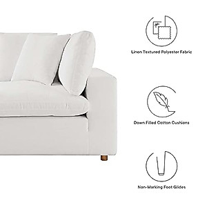 Modway Commix Down-Filled Overstuffed Upholstered 3-Seater Sofa