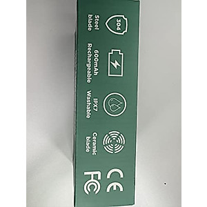 Waterproof Bikini Trimmer Women Electric Razor for Pubic Hair Women's Foil Shaver Rechargeable Shaver Removal with Snap-in Ceramic Blades IP7X Washable Head,Wet and Dry Use,Green