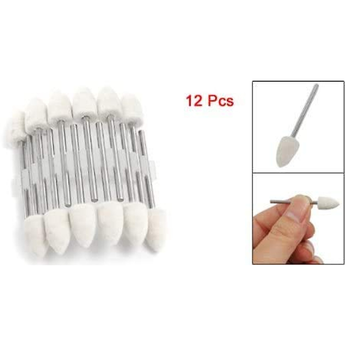 JDYYICZ Mandrel Mounted White Conical Felt Point Polishing Tool