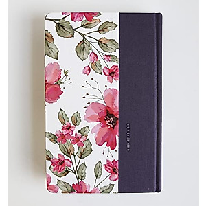 Biblia RVR 1960 letra grande. Tapa dura tela azul púrpura con flores tamaño manu al / Bible RVR 1960 Handy Size Hardcover Cloth with Purple Blue Flowers