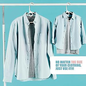 DEILSY™ White Plastic Hangers - Super Heavy Duty Clothes Hanger, Thick Strong Standard Closet Plastic Hangers with Hook for Scarves and Belts - Pack of 10 White Hangers