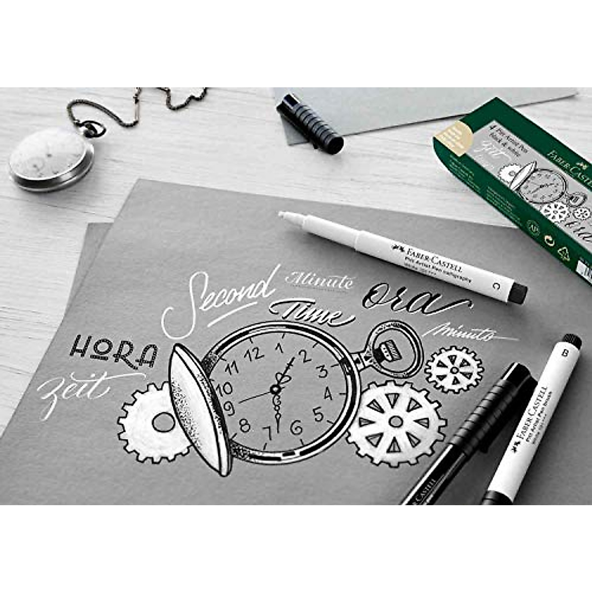 Faber Castell Water Based Marker Pit Artist Pen 101 White 1.5 167893