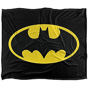 Batman Classic Logo Officially Licensed Silky Touch Super Soft Throw Blanket 50" x 60"