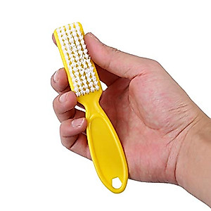 DAYGOS 24pcs Handle Grip Nail Brush - Finger Nail Brushes for Cleaning, Hand Fingernail Scrub Brush Kits for Toes and Nails Cleaner, Long Handle Pedicure Brushes for Men and Women, Multicolor
