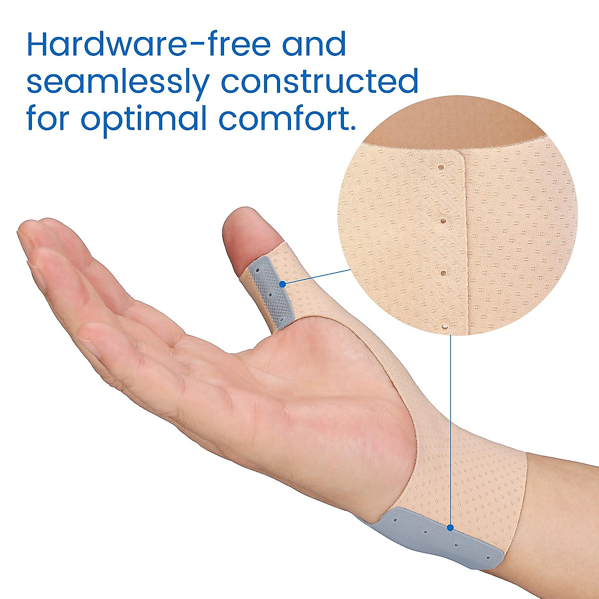 Velpeau Thumb Wrist Compression Sleeve for Arthritis Pain (2 Pcs) -Elastic Liner for Plastic Splint, Right & Left Hands (Beige, Long Version, Medium)